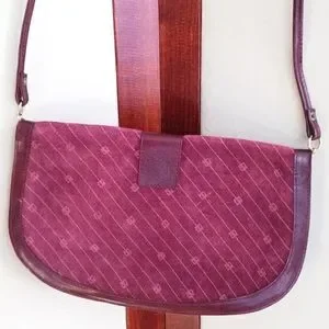 Peruzzi | Bags | Vintage Peruzzi Italian Leather Suede Curved Bag Purse ...
